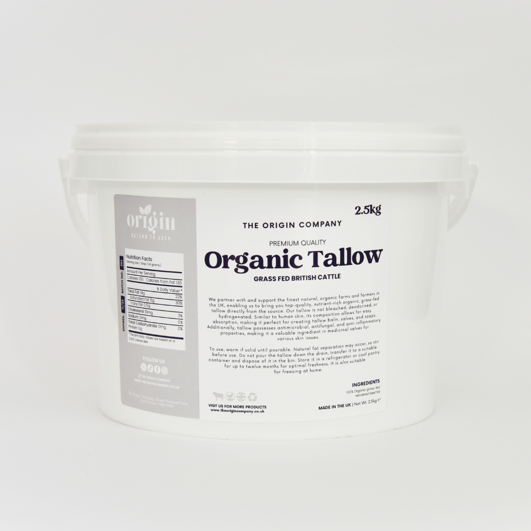 Organic Grass-Fed Beef Tallow 2.5kg | Bulk Tub