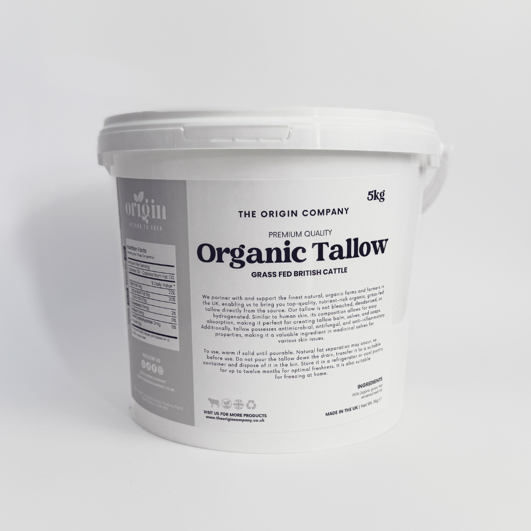 Organic Grass-Fed Beef Tallow 5kg | Wholesale Tub